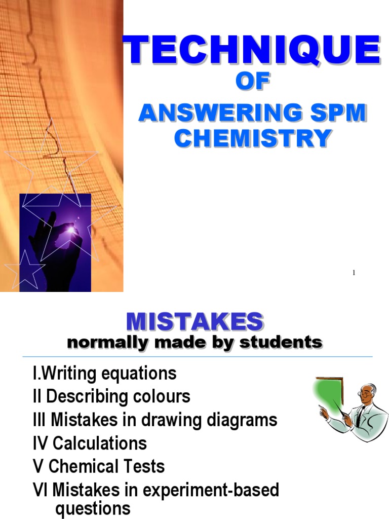 Teknik Menjawab Kimia SPM | PDF | Ion | Hydrogen