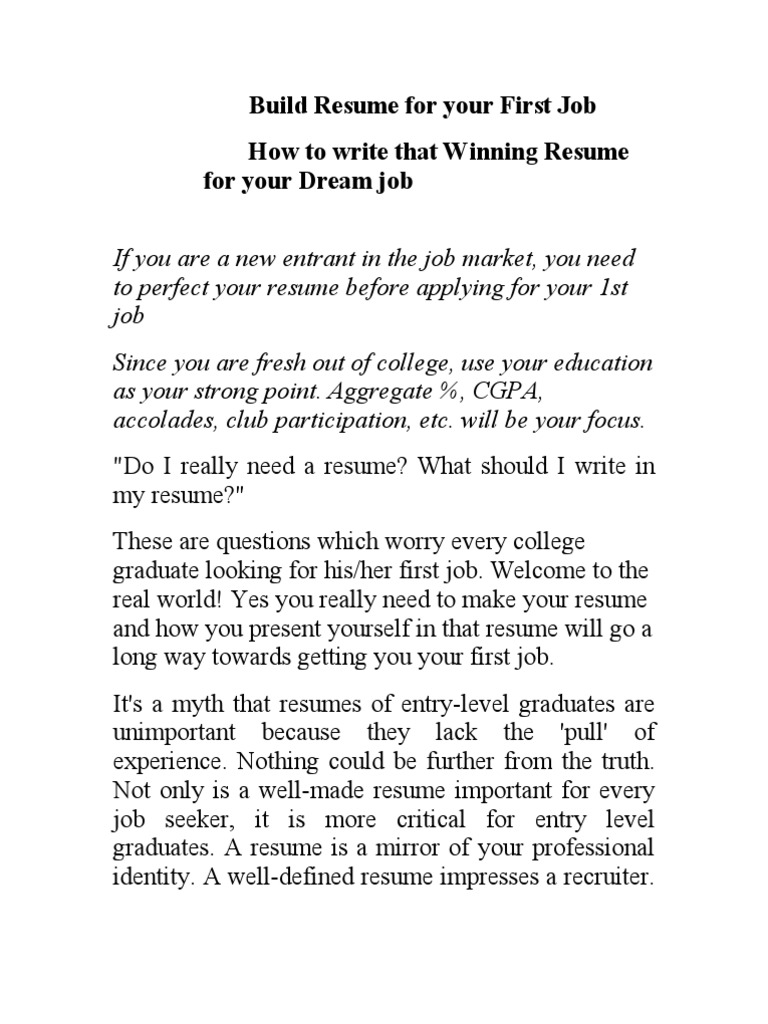Guide For Resume Writting | PDF | Compiler | Résumé