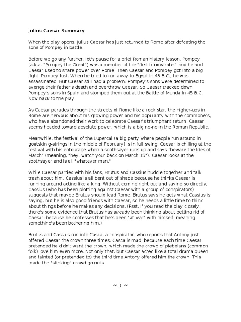 Summary Of Julius Caesar | Marcus Junius Brutus The Younger | Julius ...