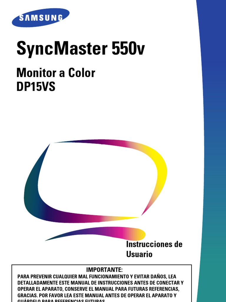 SyncMaster 550v | PDF | Monitor de computadora | Macintosh