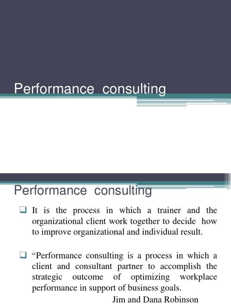Performance Consulting Process Overview | PDF | Strategic Management ...