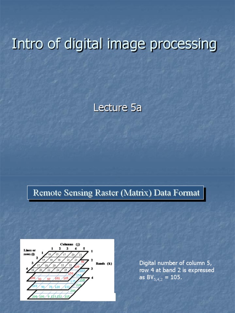 Intro of Digital Image Processing: Lecture 5a | PDF | Statistical ...