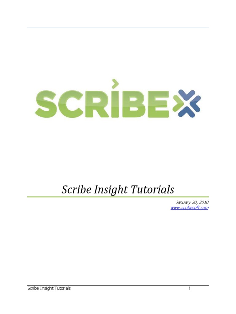 Scribe Insight Tutorial | Download Free PDF | Databases | Sql