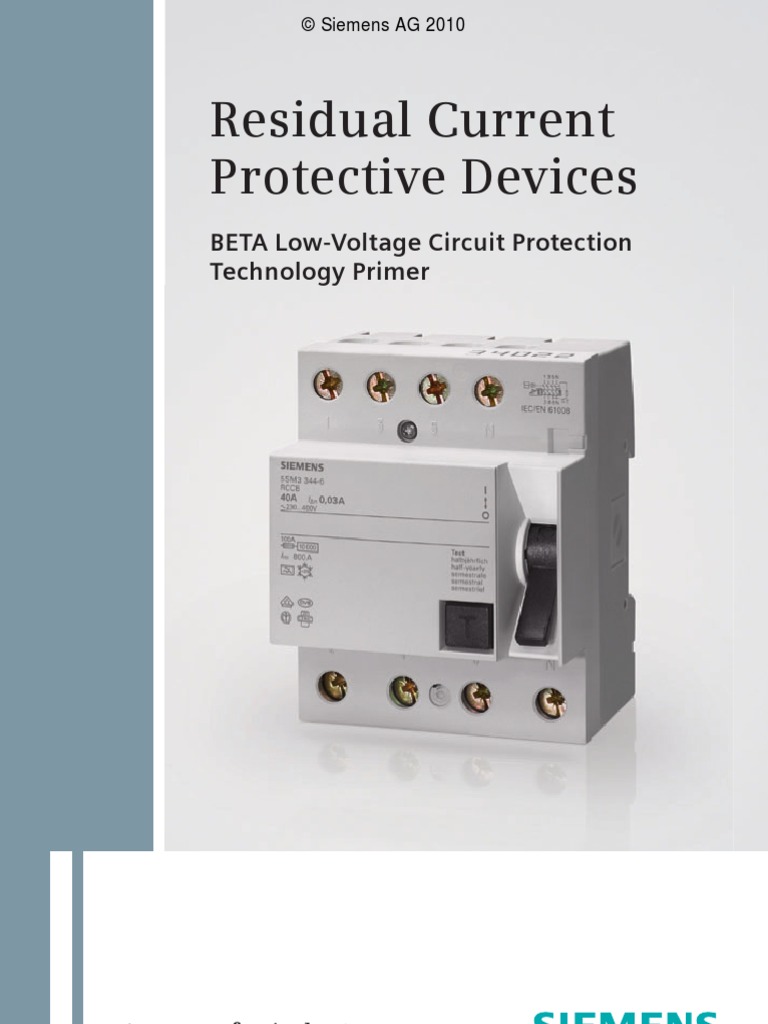 Residual Current Protective Devices: BETA Low-Voltage Circuit ...