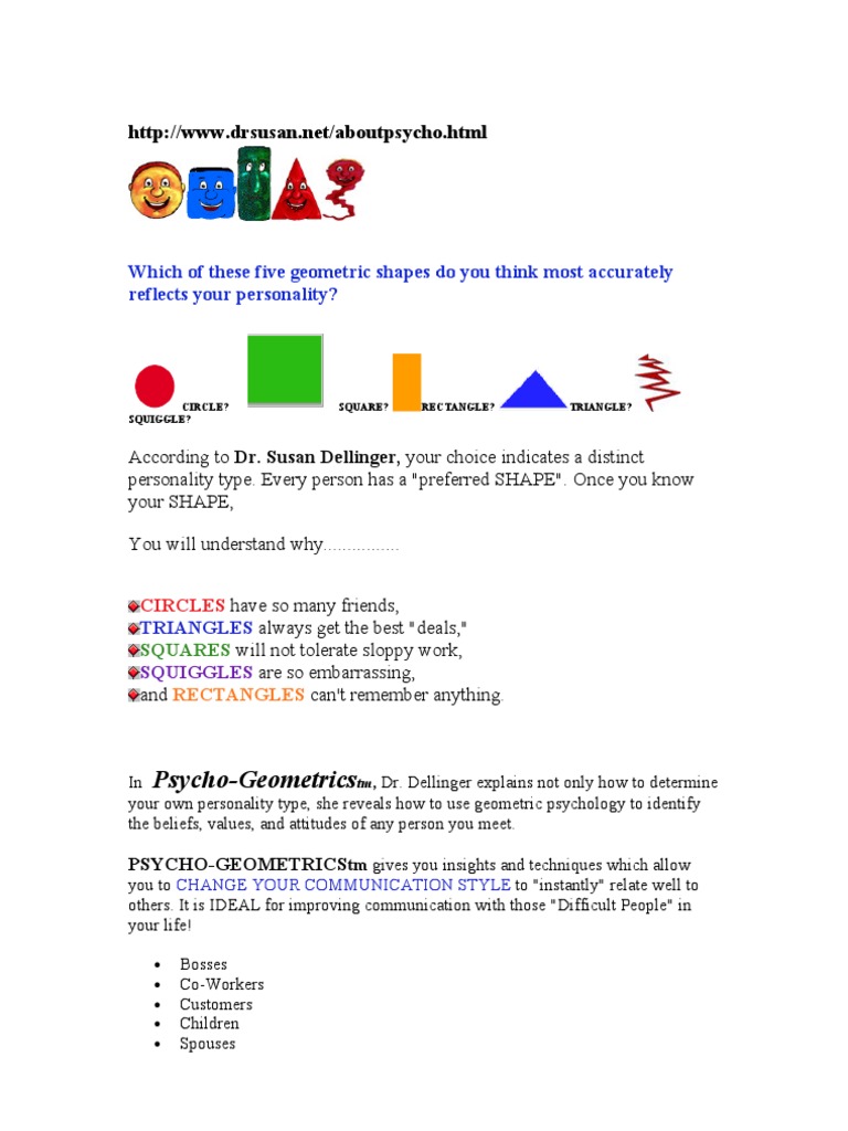 Psycho-Geometrics: Which of These Five Geometric Shapes Do You Think ...