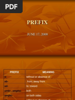Prefixes and Suffixes | PDF | Pathology | Medical Specialties