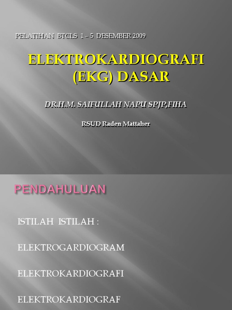 Ekg Dasar - PPT 03 | PDF