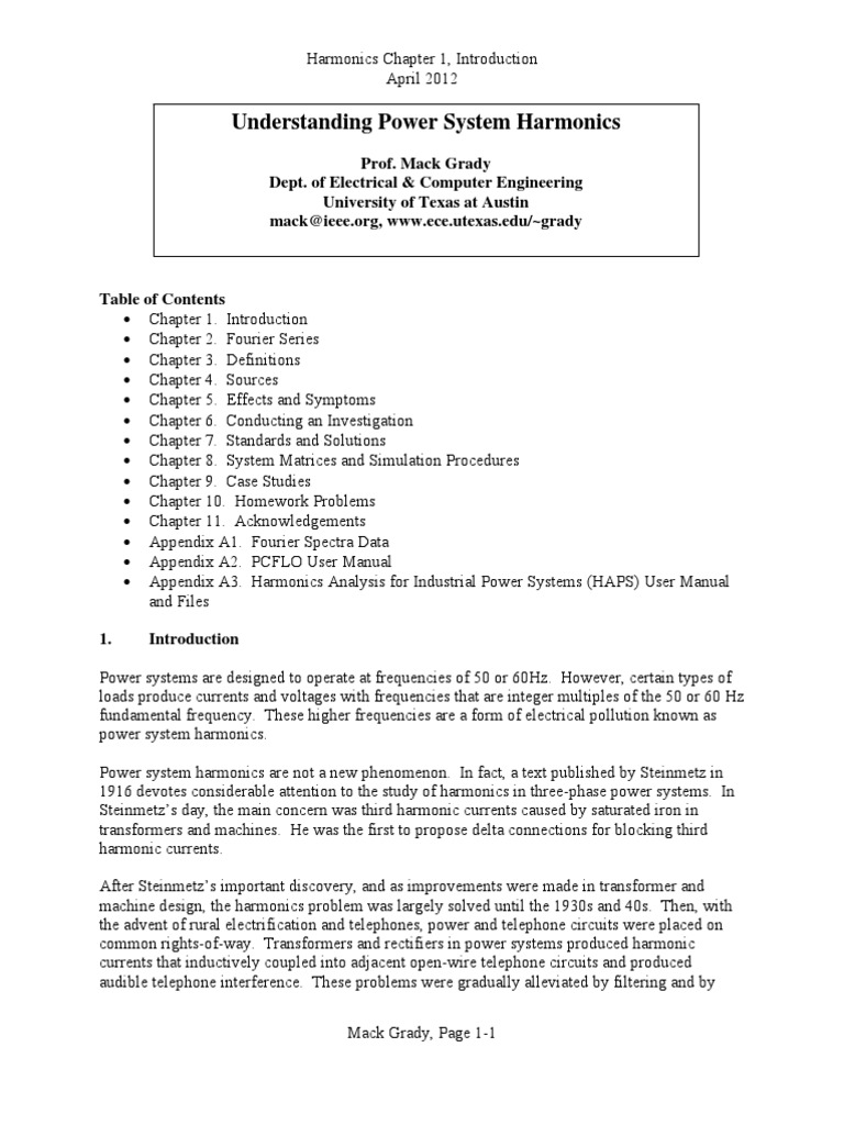Understanding Power System Harmonics | PDF