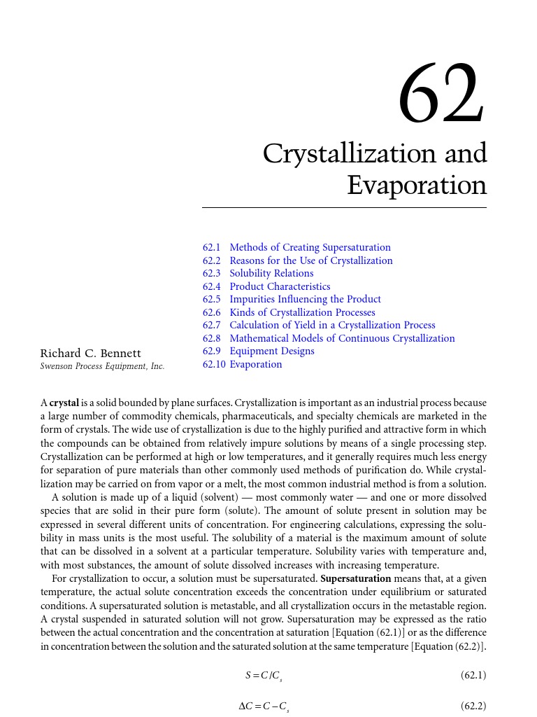 Crystallization and Evaporation | PDF | Crystallization | Solubility