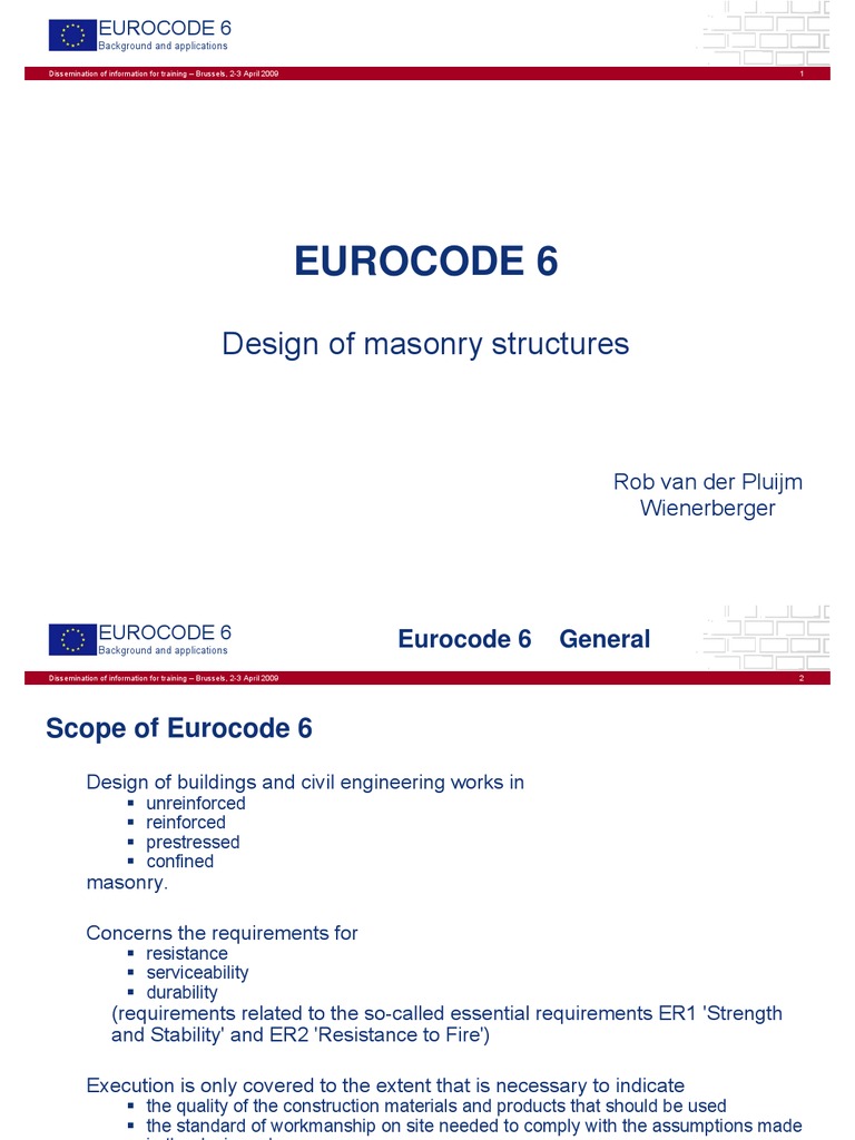 Eurocode 6 | PDF | Bending | Strength Of Materials