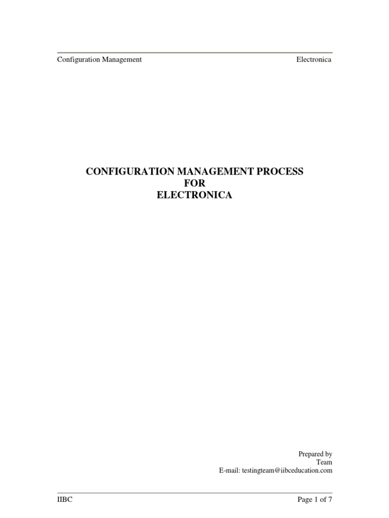 Configuration Management Process | PDF | Backup | Information Retrieval