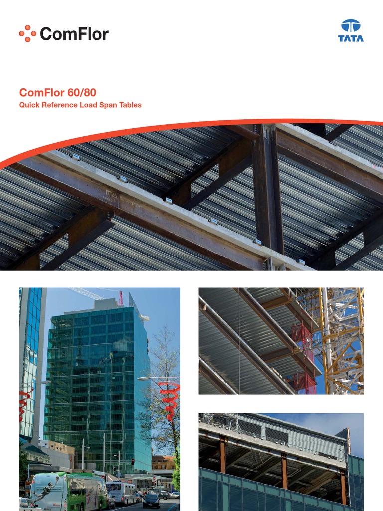 Comflor 60 80 Span Tables 2011 | Structural Load | Concrete