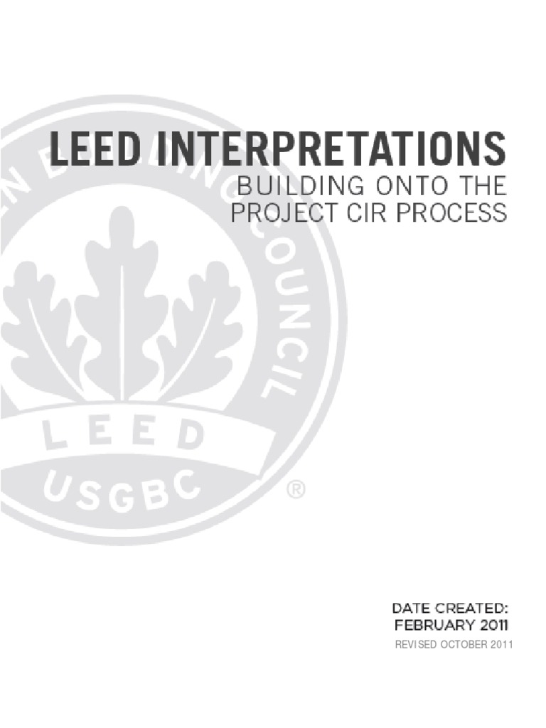 LEED Interpretations Guidance | PDF | Leadership In Energy And ...