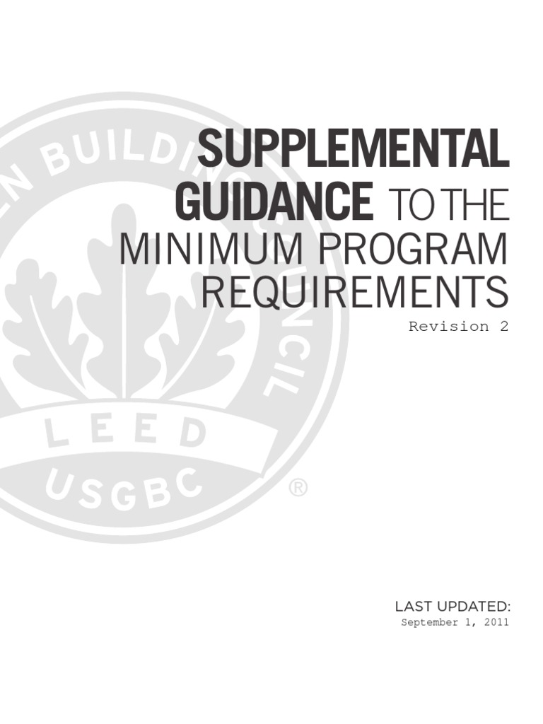 LEED - Supplemental Guide To The Minimum Program Riquerements | PDF ...
