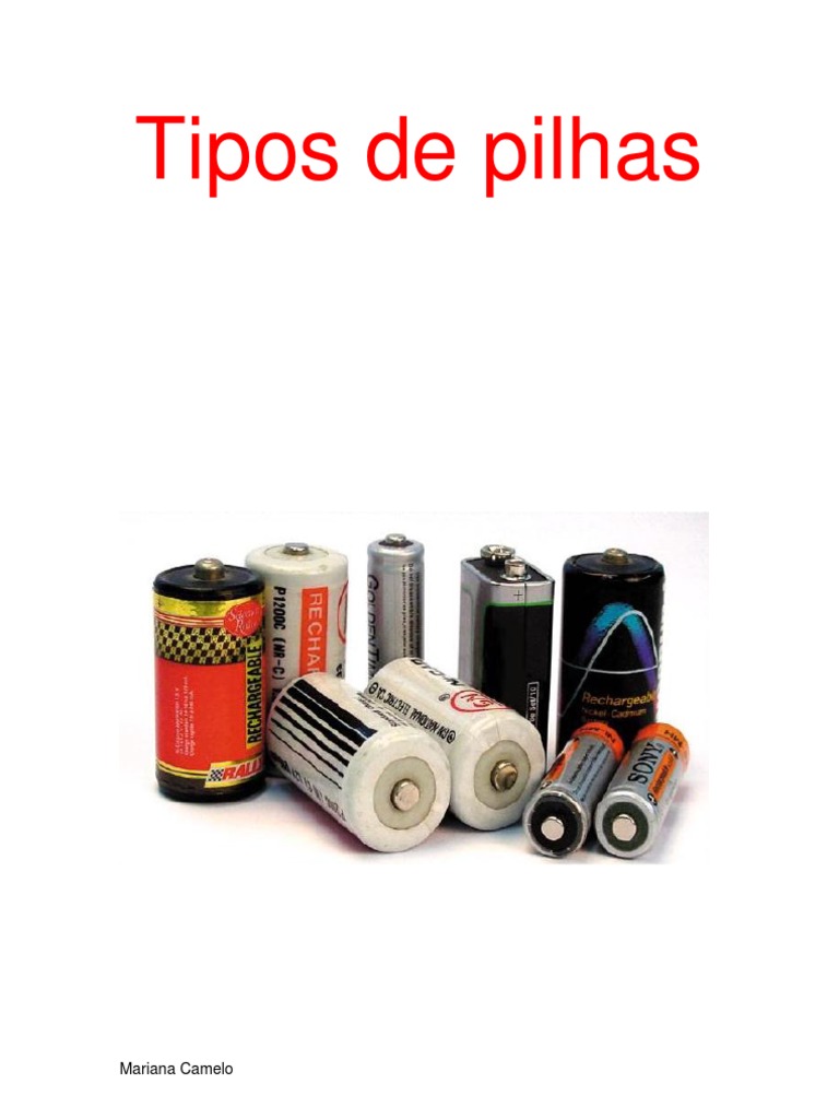 Tipos de Pilhas | PDF | Célula de combustível | Combustão