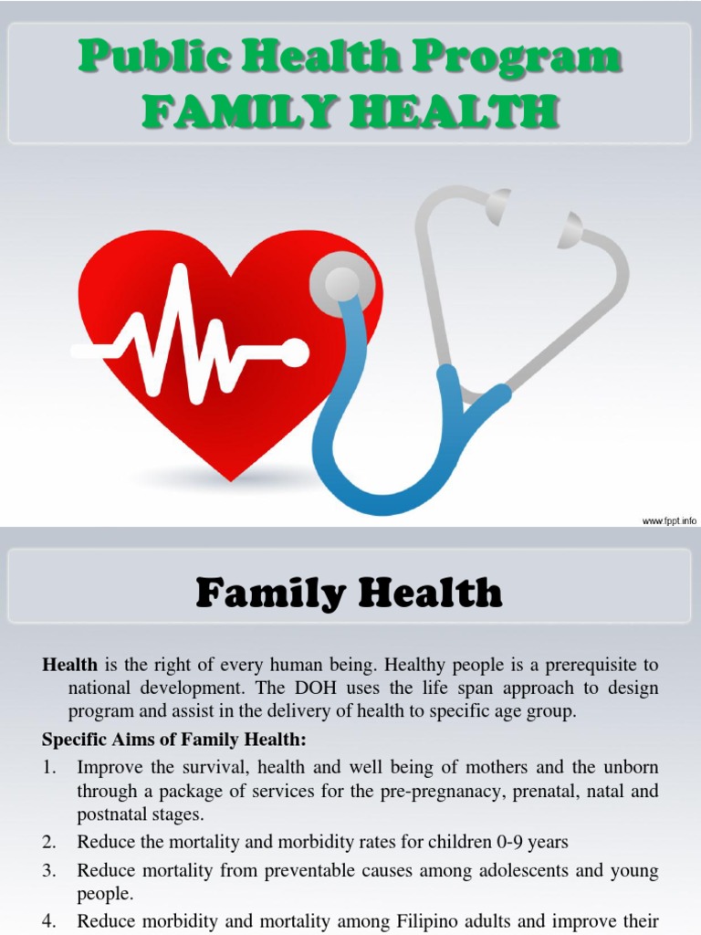 Public Health Program Family Health | PDF | Tuberculosis | Rabies