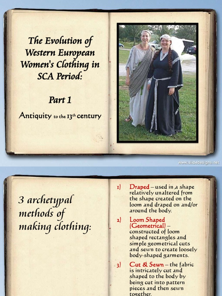 Women's Clothing Evolution to 13th Century | PDF | Undergarment | Clothing