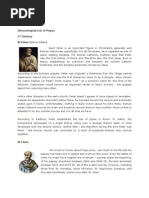 List of Popes from Peter to Francis | PDF | Catholic Church | Vatican City