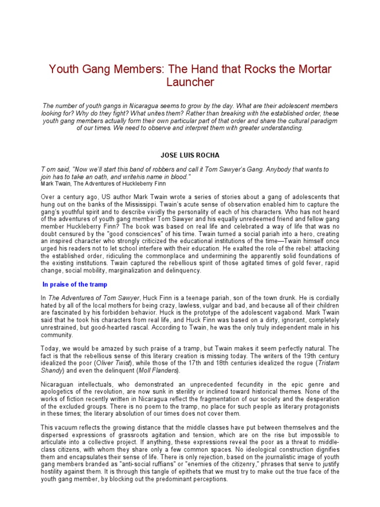 Youth Gang Member | PDF | Gang | Identity (Social Science)