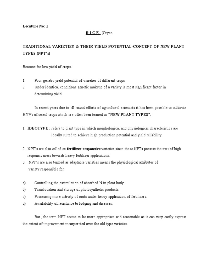 Field Crops | PDF | Rice | Soil