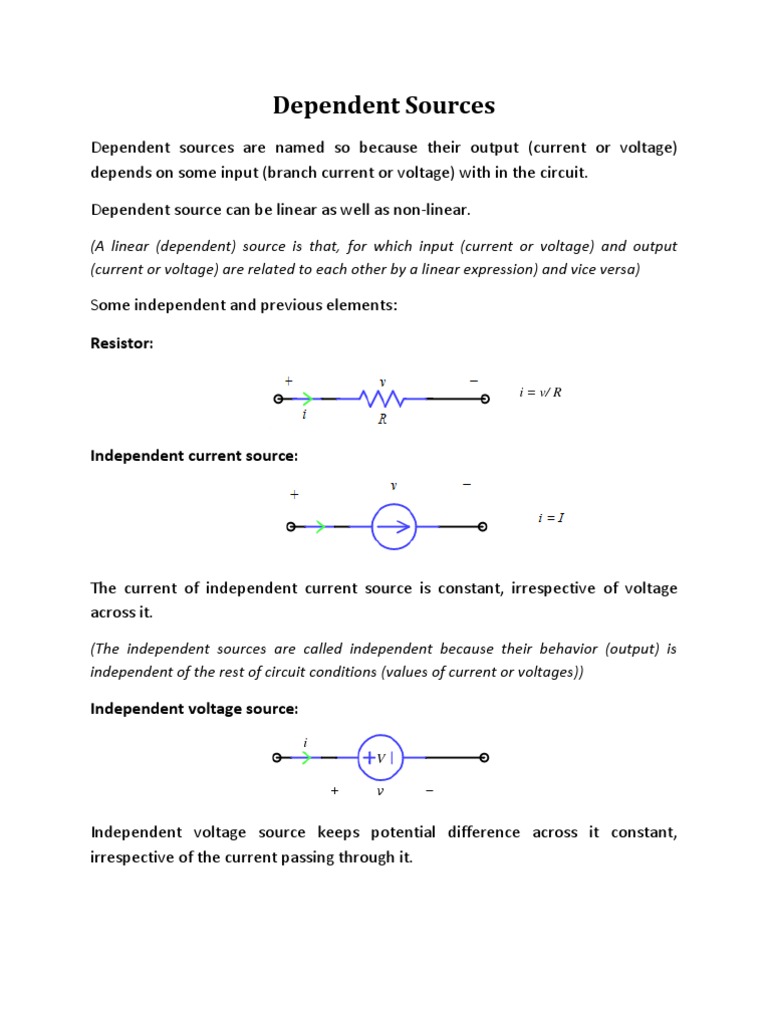 Dependent Sources | Electrical Network | Electrical Circuits