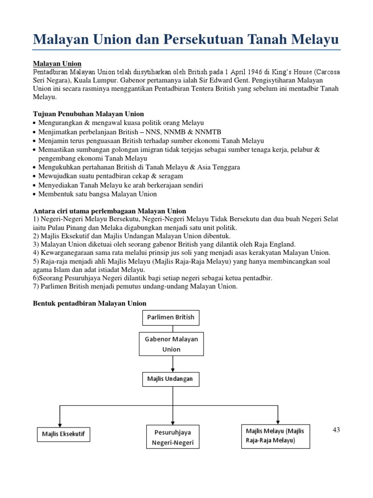 Malayan Union | PDF
