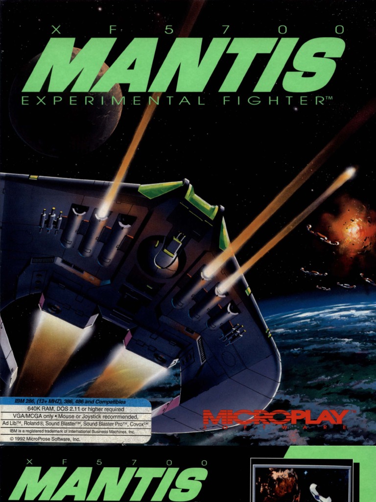 XF5700 Mantis Experimental Fighter | PDF | Menu (Computing) | Computer ...