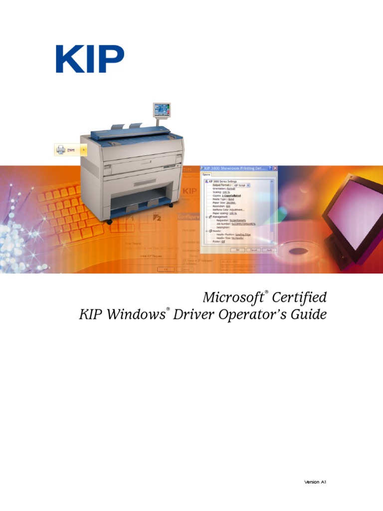 Driver Operators Guide KIP 3000 | PDF | Installation (Computer Programs) | Microsoft Windows