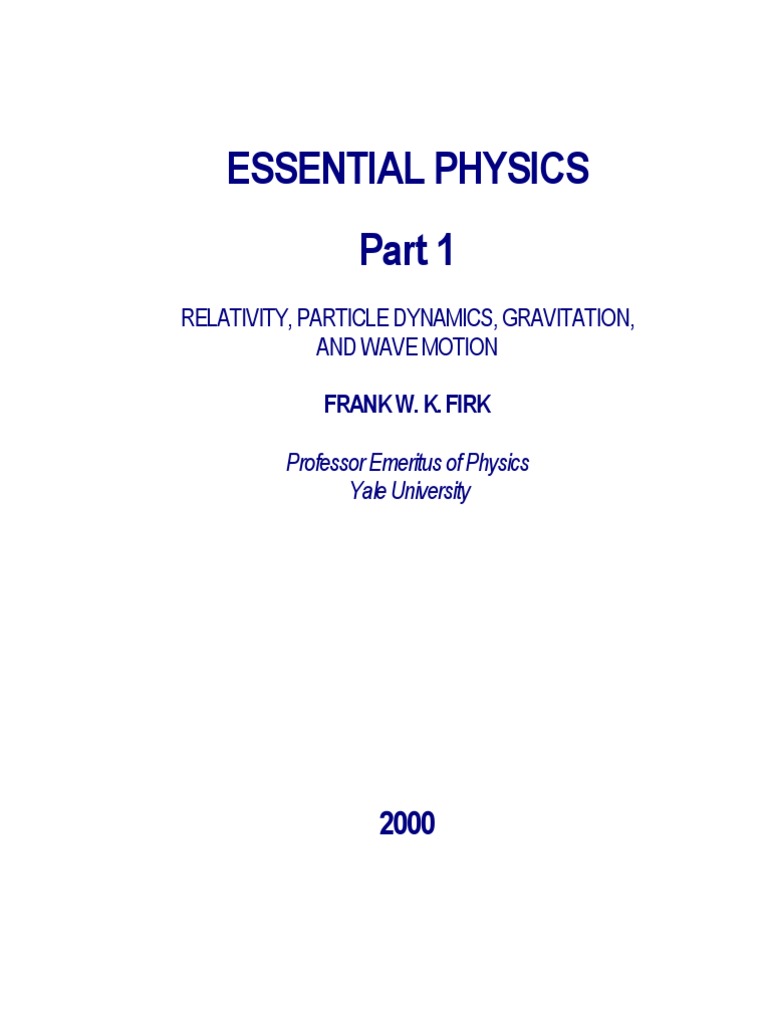 Essential Physics | PDF