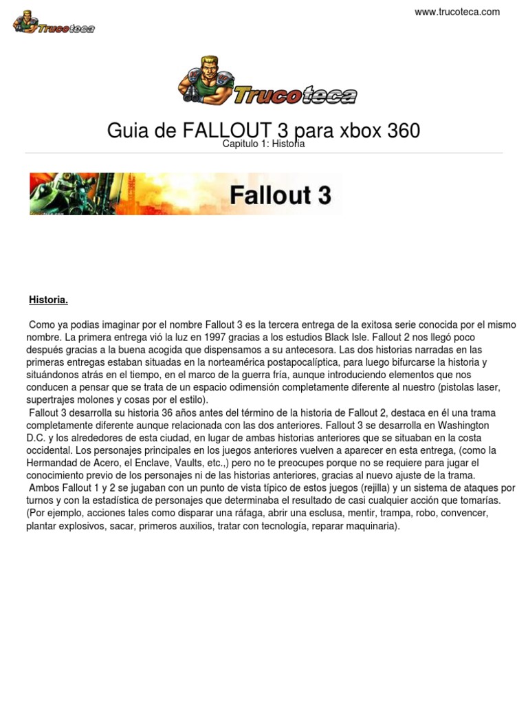 Guia Del Fallout 3 (Español) | PDF | Munición | Karma