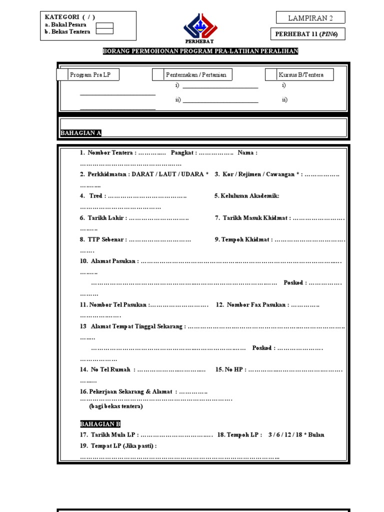 Modullatihan-Borang Perhebat 11 Pin 6 | PDF