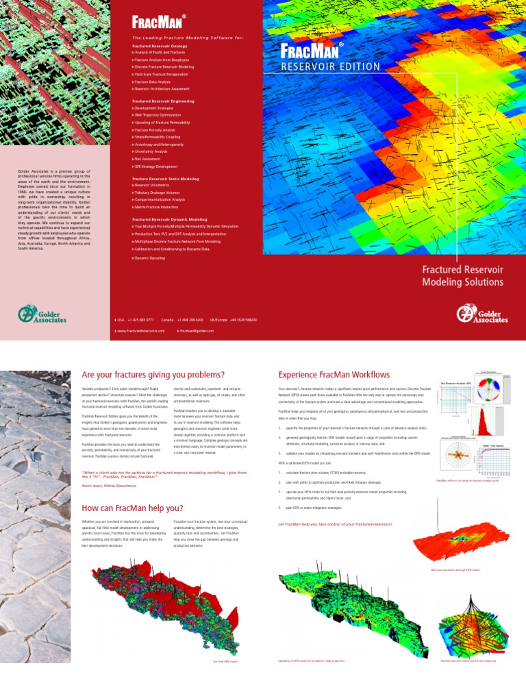 FracMan: Leading Fractured Reservoir Software | PDF | Petroleum ...