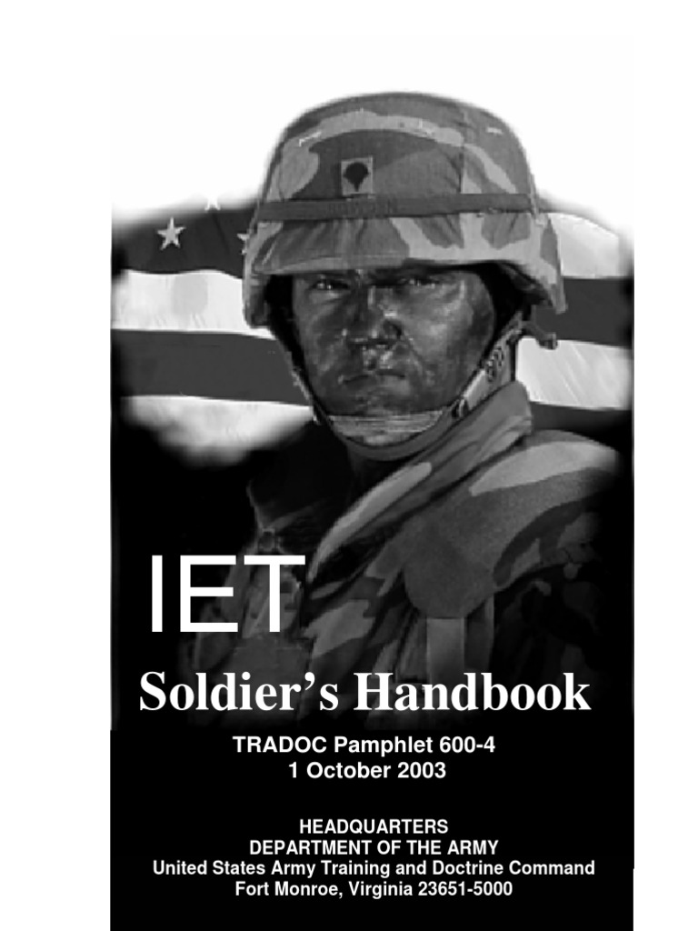 TRADOC Pamphlet 600-4 Soldier's Handbook (Basic Initial Entry Training ...