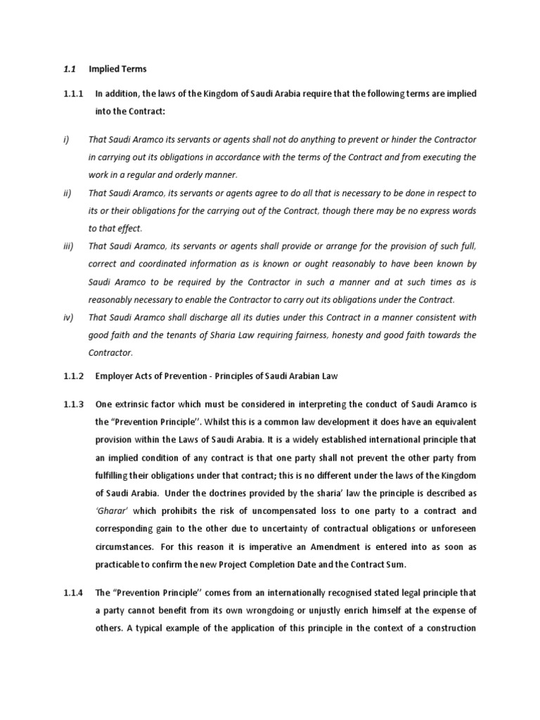 Contracts & Shariah Law | Contractual Term | Saudi Arabia | Free 30-day ...