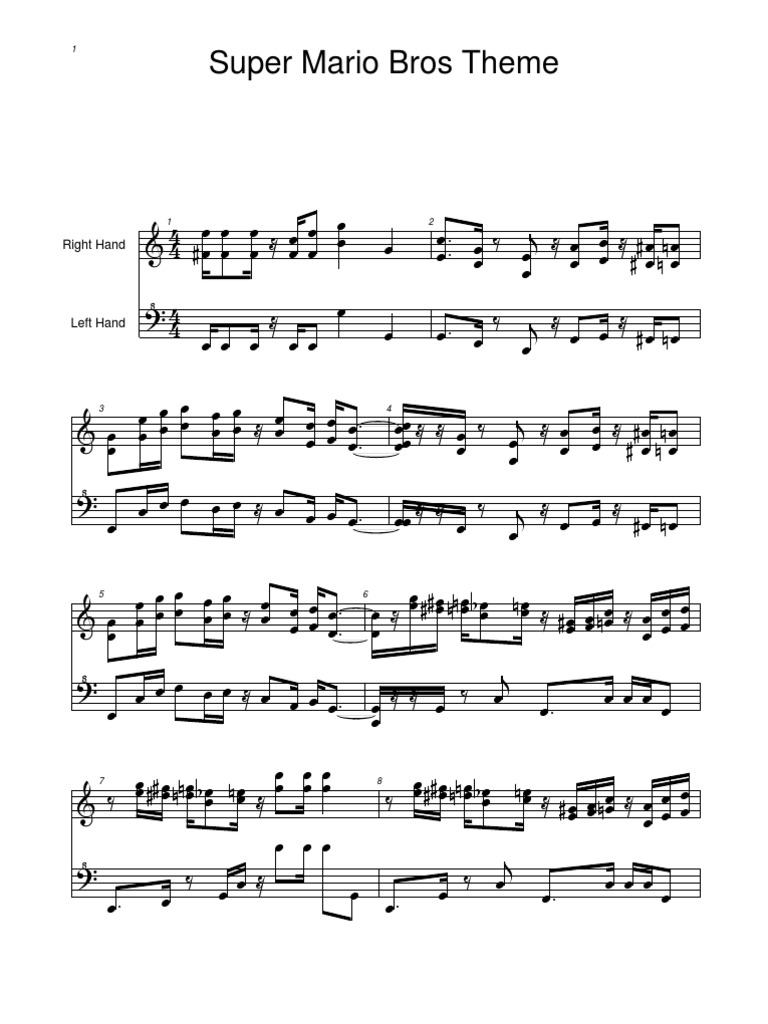 Super Mario Brothers Theme | PDF