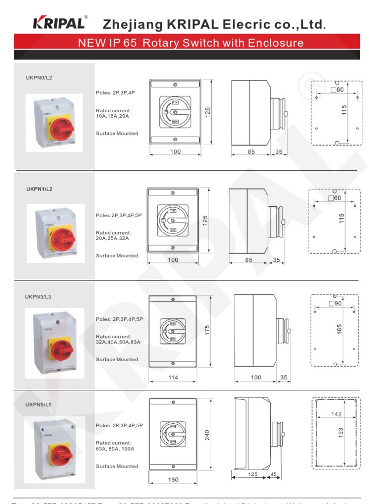 IP65 Isolator Switch / Rotary Switch | PDF