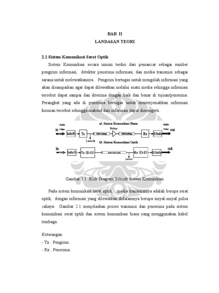 Sistem Komunikasi Serat Optik | PDF