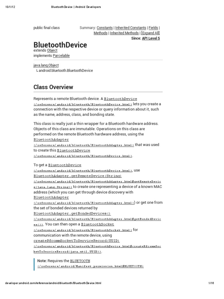 Android Bluetooth Tutorial | PDF | Bluetooth | C (Programming Language)