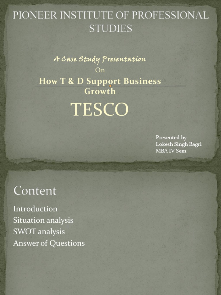 TESCO - Training & Devlopment Methods | PDF | Tesco | Employment