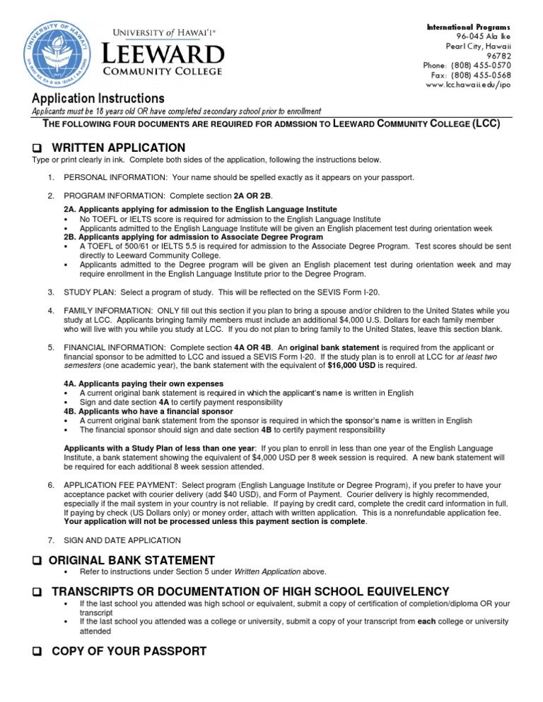 ELI Application Instructions | PDF | University And College Admission | International English ...