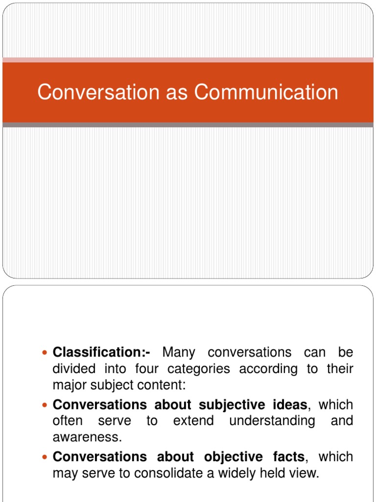 Effective Conversation & Public Speaking | PDF | Conversation | Public ...