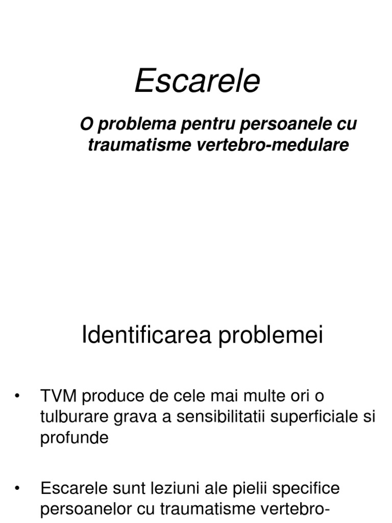 Escarele Si Gradele de Evolutie Ale Acestora | PDF