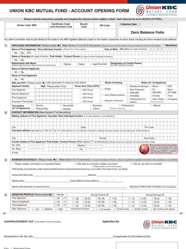 Zero Balance Form - SFLB | Download Free PDF | Money Laundering | Cheque