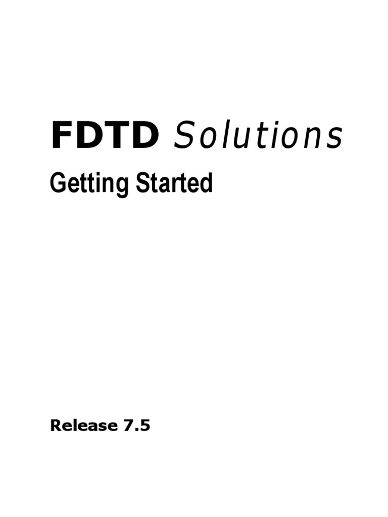 FDTD | PDF | Computational Electromagnetics | Graphical User Interfaces