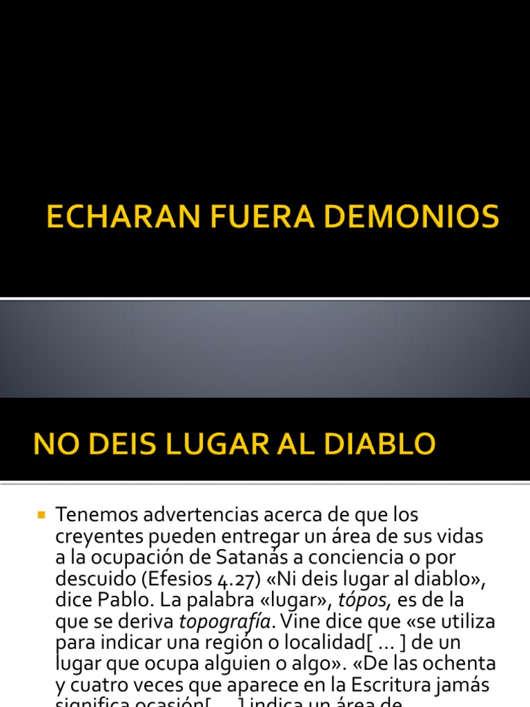 Echaran Fuera Demonios | PDF | Demonios | Pecado
