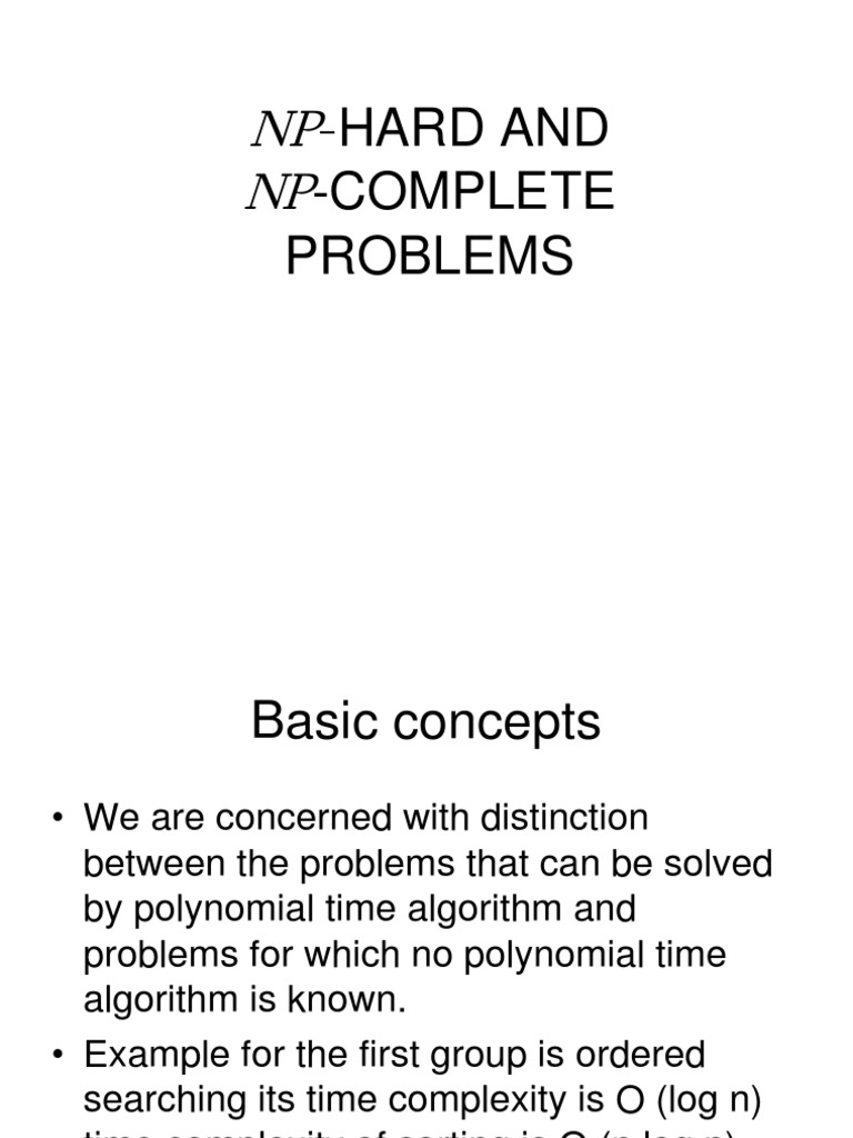 Np-Hard and Np-Complete Problems | PDF | Time Complexity | Computational Complexity Theory