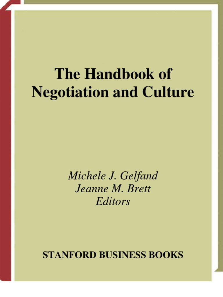 The Handbook of Negotiation and Culture | PDF | Negotiation | Framing ...
