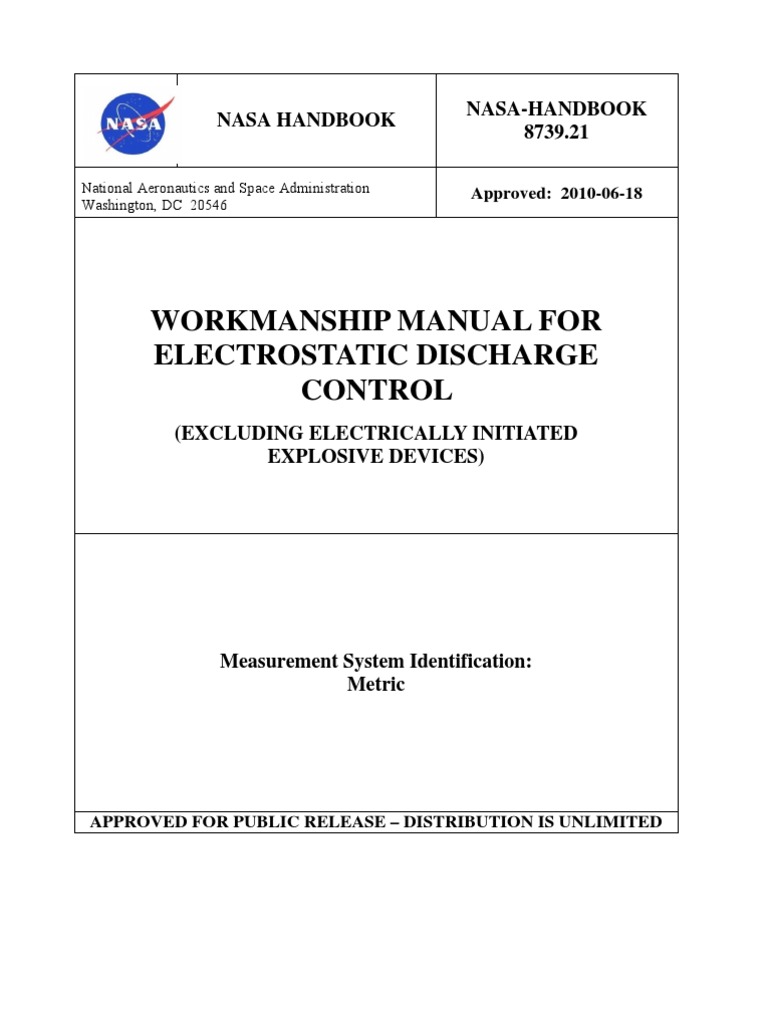 Nasa ESD STD | PDF | Electrostatic Discharge | Electrostatics