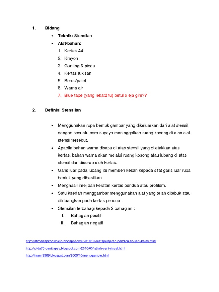 Teknik dan Proses Stensilan Seni | PDF | Griya & Taman | Seni
