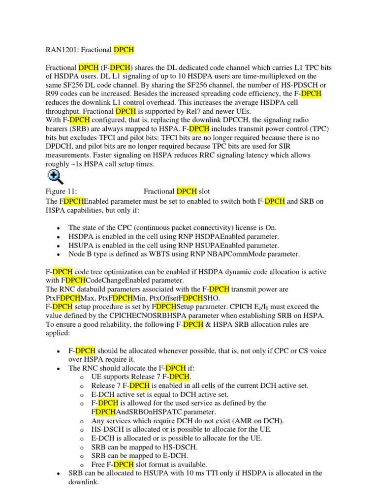 FDPCH Overview | PDF | High Speed Packet Access | Telecommunications ...